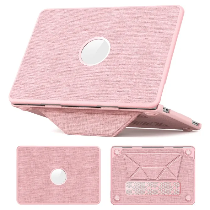 Coque MacBook Neo 13 pouces Tissu Premium Béquille